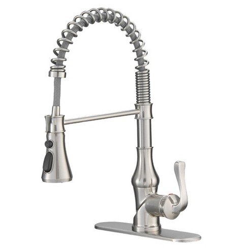 Single-handle Pull-down Sprayer 3 Spray High Arc Kitchen Faucet With ...