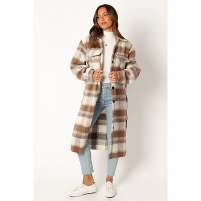 Petal And Pup Tammy Long Shacket - Tan Xs : Target