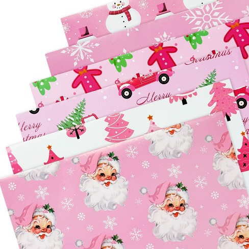 Wrapables Christmas Gift Wrap Paper Sheets Folded Flat 12pcs, Festive ...