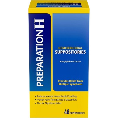 Preparation H Suppositories for Temporary Relief of Internal ...