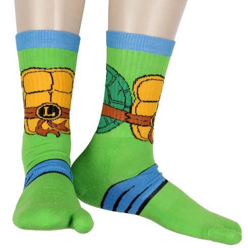 Teenage Mutant Ninja Turtles Men's Split Toe Adult Crew Socks (leonardo ...