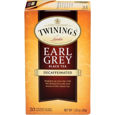 Twinings Earl Grey Decaf Black Tea - Case Of 6 - 20 Bags - exp july 18/ ...