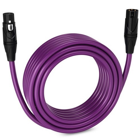 Lyxpro 50 Ft. Xlr Cable, Male-to-female, 3 Pin Mic Cable, Purple : Target