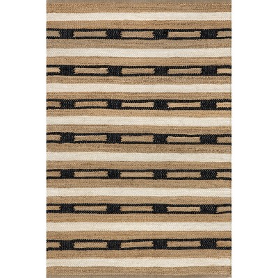 Emily Henderson X Rugsusa - Raleigh Striped Jute Area Rug, 9' X 12 ...