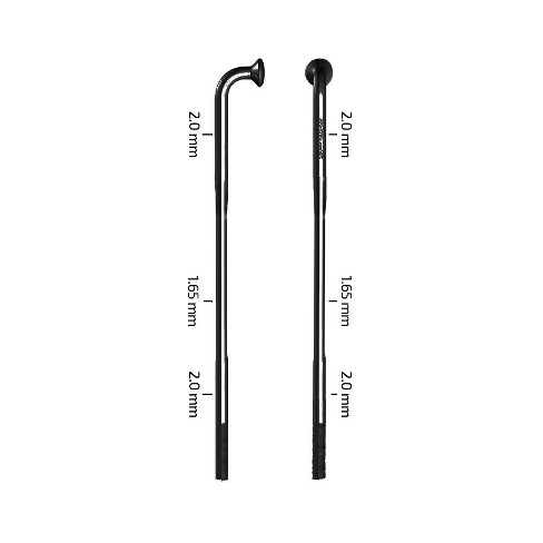 Zipp Sapim D-light Spokes J-bend, Black, 282mm, 3pcs : Target