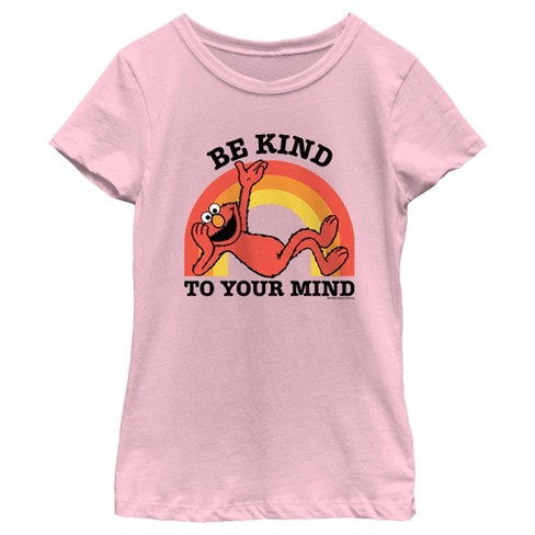 Girl's Sesame Street Elmo Be Kind To Your Mind T-shirt - Light Pink - X ...