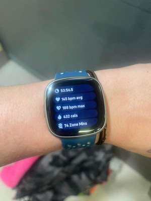 Fitbit Sense 2 Smartwatch - Platinum Aluminum With Lunar White Band ...