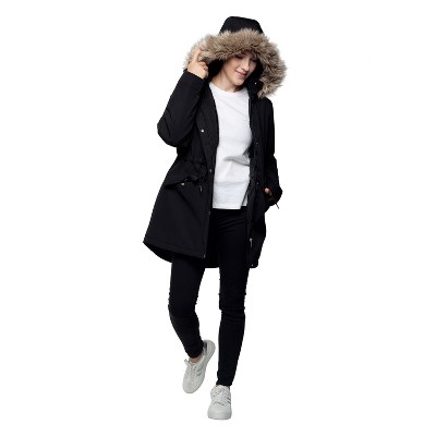 Rokka&Rolla Women's Mini Fur Lined Parka Coat : Target