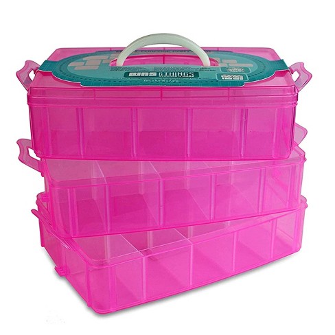 Pink Stackable Storage Bins