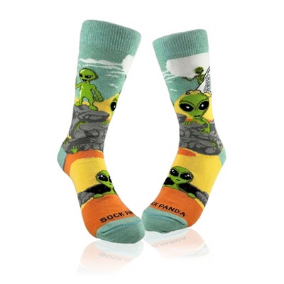 Alien Spaceships Love Donuts Socks From The Sock Panda (tween Sizes ...