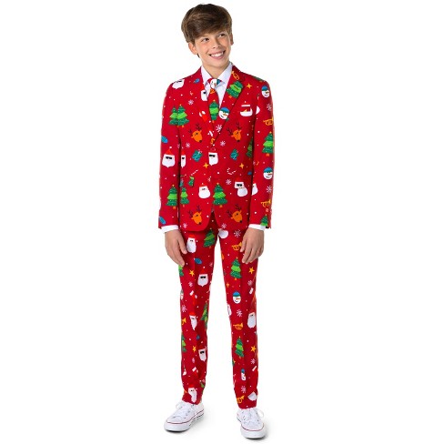 Opposuits Teen Boys Christmas Suit - Festivity Red : Target