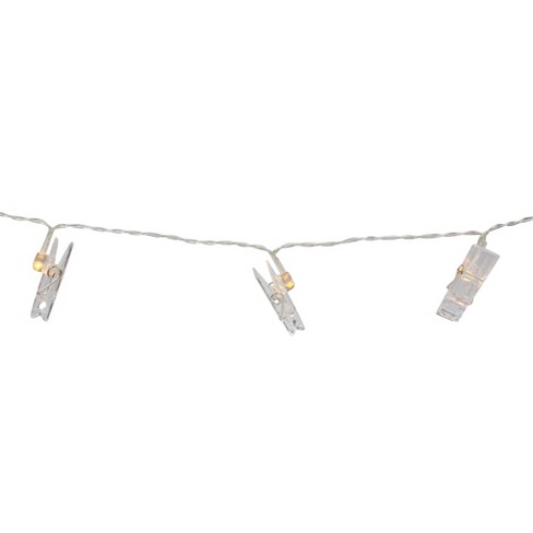 Northlight 15-count Clear Clothes Pin Photo Holding Led String Lights ...