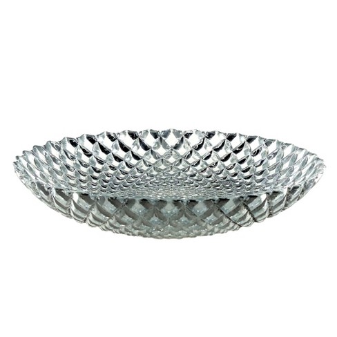 Slickblue Captivating Diamond Pattern Glass Soup Plates - Perfect For ...