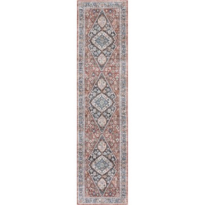 Jasmine Jsm329 Power Loomed Runner Rug - Rust/navy - 2'2"x9' - Safavieh ...