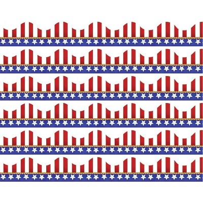 Eureka® American Flags Electoral Deco Trim®, 37 Feet Per Pack, 6 Packs ...
