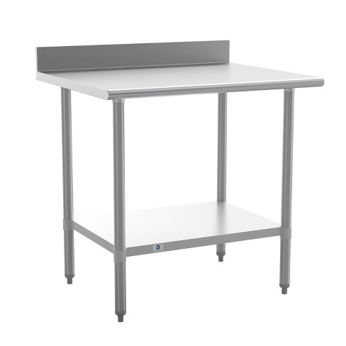 Flash Furniture Commercial Stainless Steel Kitchen Prep And Work Table ...