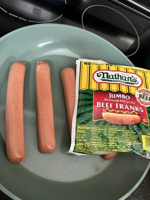 Nathan's Famous Jumbo Restaurant Style Beef Franks - 12oz/5ct : Target