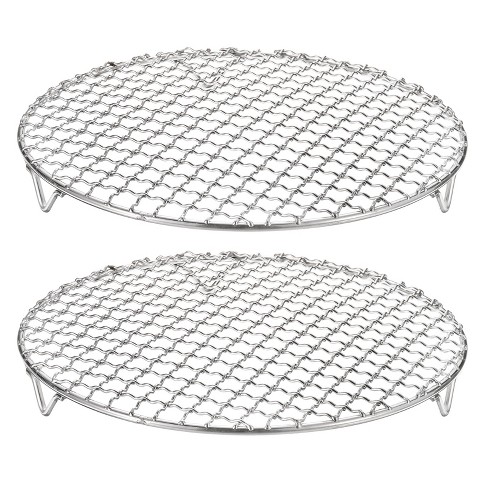 Unique Bargains Stainless Steel Round Cross Wire Barbecue Grill With ...