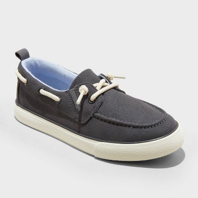 Kids' Reece Boat Shoes - Cat & Jack™ Charcoal Gray 2 : Target