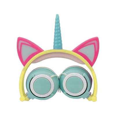 Soundbound Sparkle-style Cat Unicorn Light Up Led Over Ear Wired ...