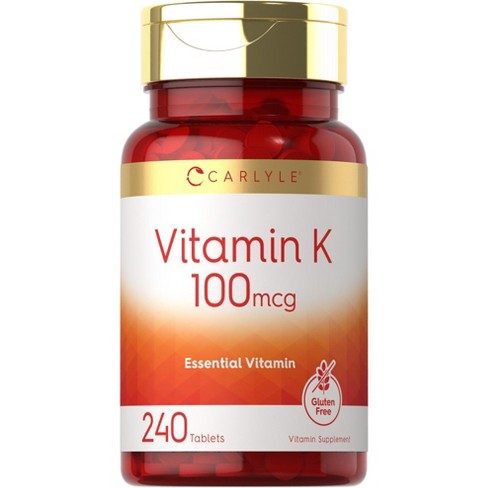 Carlyle Vitamin K 100mcg | 240 Vegetarian Tablets : Target