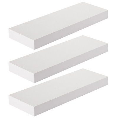 Sorbus Large Wall Mount Floating Shelf (white Wood) : Target