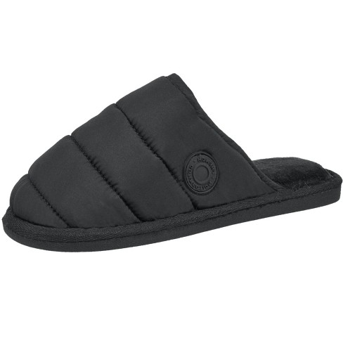 French Connection Women's Nylon Puffer Scuff Slippers In Black Size 7-8 ...