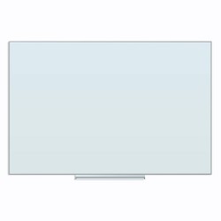 U Brands 48" X 36" Floating Glass Dry Erase Board White Frosted Surface ...