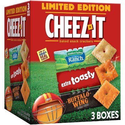 Cheez-it Variety Pack - Extra Toasty, Buffalo Wing & Hidden Valley ...