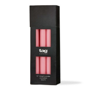 tag Color Studio 10" Pink Straight Candles - Set of 12 : Target