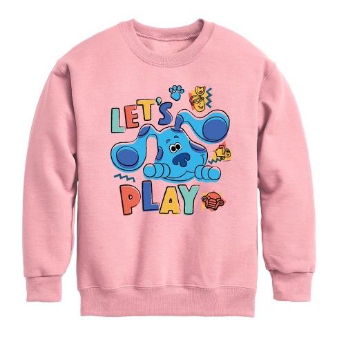 Blue's Clues & You! Let's Play Graphic Long Sleeve Fleece Sweatshirt ...