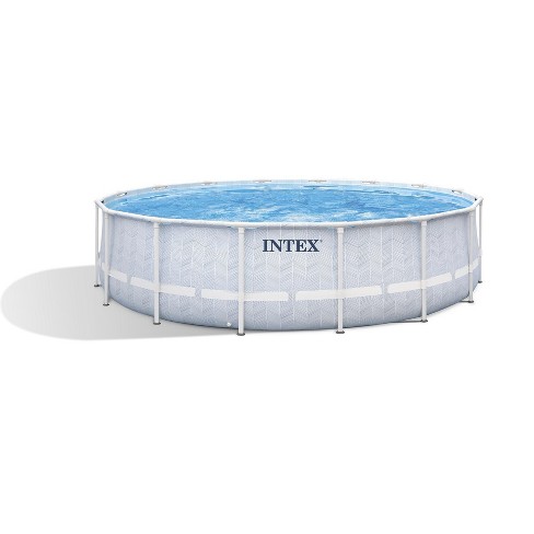 Intex 16ft X 48in Chevron Prism Frame Premium Pool Set With Pump : Target