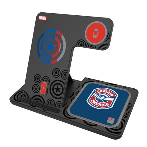 Keyscaper Marvel Avengers Captain America Sigil 15-watt 3 In 1 Charging ...