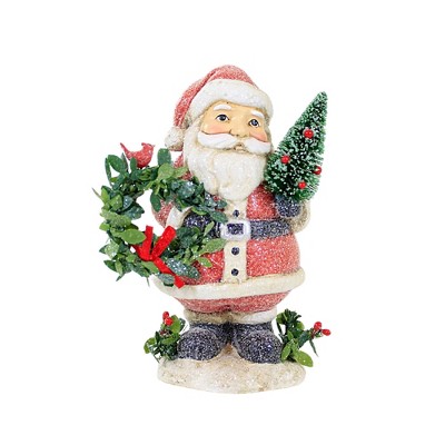 Ganz 5.75 In Glittering Santa Figurine Holly Traditional Santa Santa ...