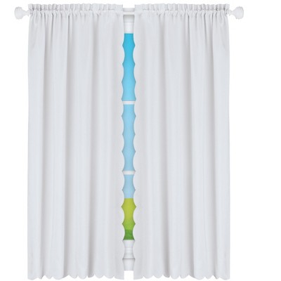 Collections Etc Scalloped Edge Solid-color Curtains With Rod Pocket Top ...