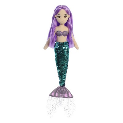 Aurora Sea Sparkles 18" Sequin Sparkles Jenna Mermaid Green Stuffed ...