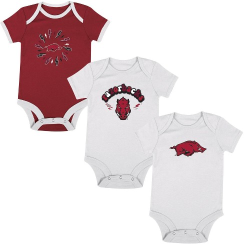 Ncaa Arkansas Razorbacks Infant Boys' 3pk Bodysuit : Target