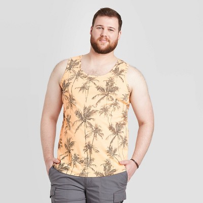 Brandclub - Men's Tall Palm Print Standard Fit Novelty Tank Top ...