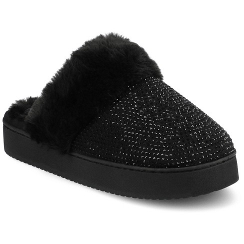 Journee Women's Emmber Round Toe Cushioned Clog Slippers : Target