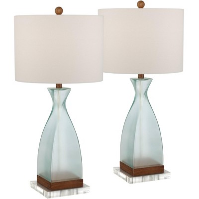 360 Lighting Rachel Modern Table Lamps Set Of 2 With Square Riser 29 1/ ...