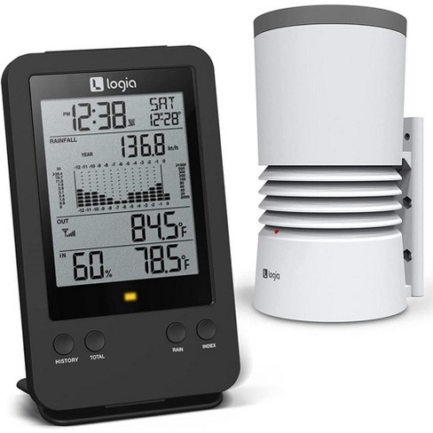 Logia 3-in-1 Wireless Home Weather Station W/rain Gauge & Lcd Display ...