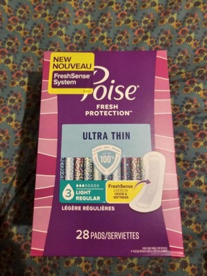 Poise Ultra Thin Incontinence Bladder Control Pads - Light Absorbency ...