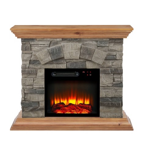 40" Freestanding Electric Fireplace Tan - Home Essentials: Modern Mdf ...