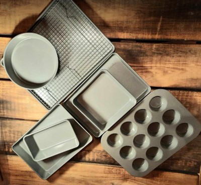 8pc Nonstick Bakeware Set Gold - Figmint™ : Target