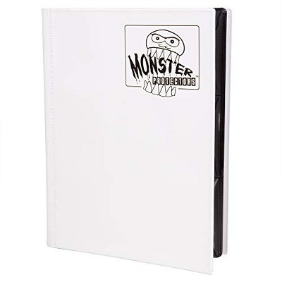 Monster Binder - 9 Pocket Trading Card Album - Matte White - Holds 360 ...