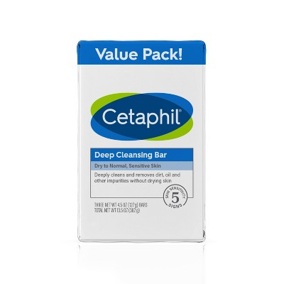 Cetaphil Gentle Cleansing Fresh Bar Soap - 3pk/4.5oz : Target