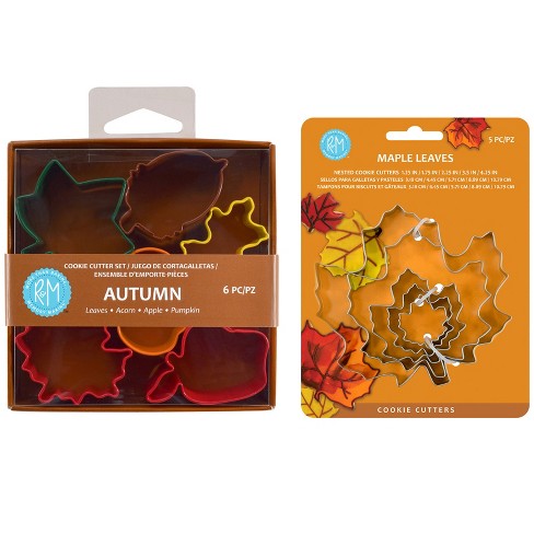 R&m International Assorted Fall Leaves Cookie Cutter Set, 11 Piece : Target