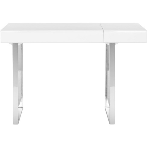 Berkley Desk White Chrome Safavieh