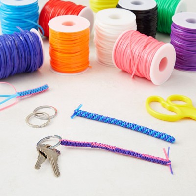 Juvale 50 Yards Each Plastic Lanyard String, Gimp String In 10 Assorted ...