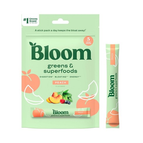 Bloom Nutrition Greens And Superfoods Powder - Peach - 5ct : Target